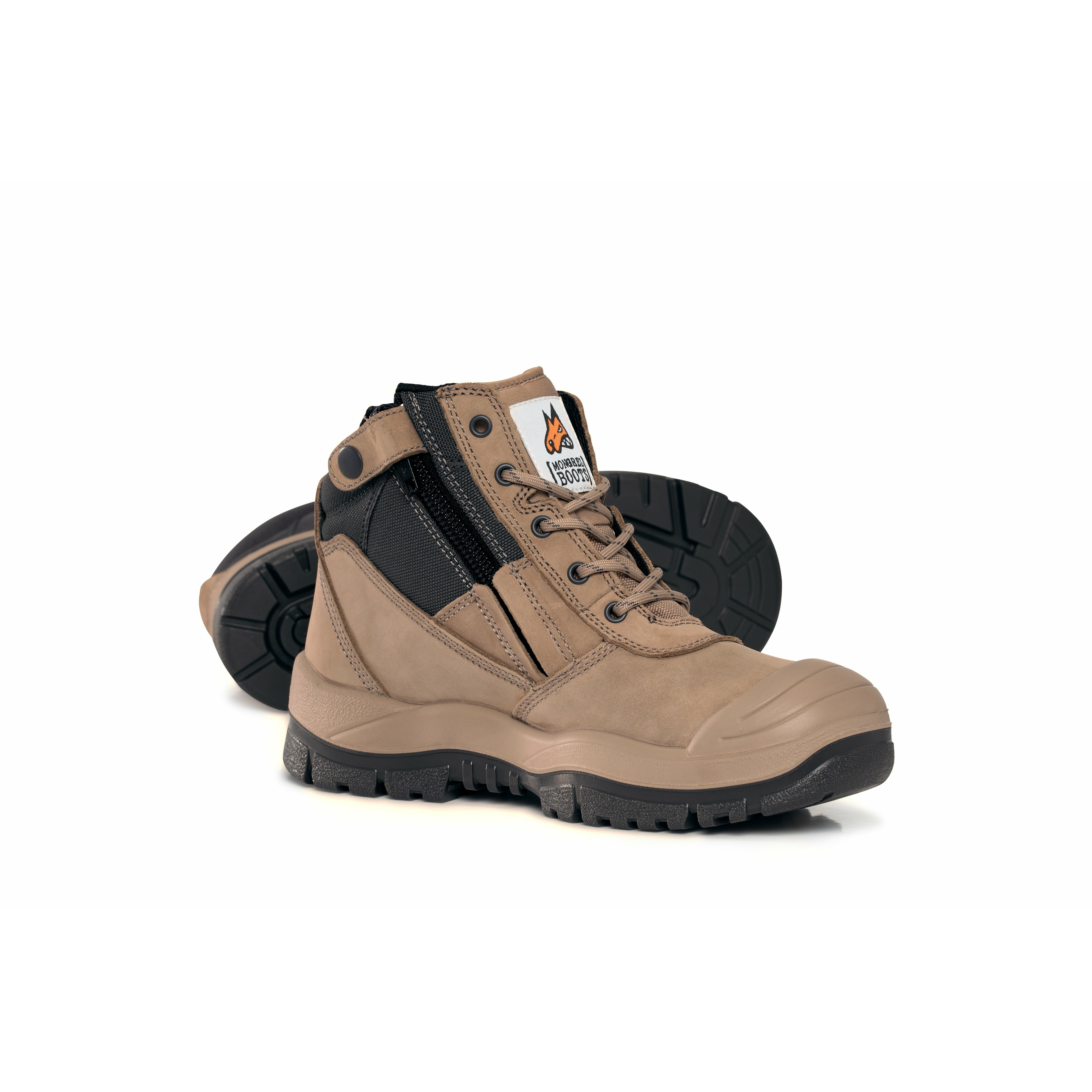 Mongrel 461060 ZipSider Scuff Cap Safety Boot Stone | DNC Direct